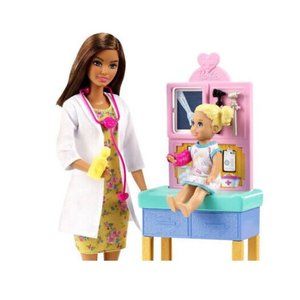 Barbie | Toys | Barbie Pediatrician Playset 2 Doctor Doll And Toddler ...